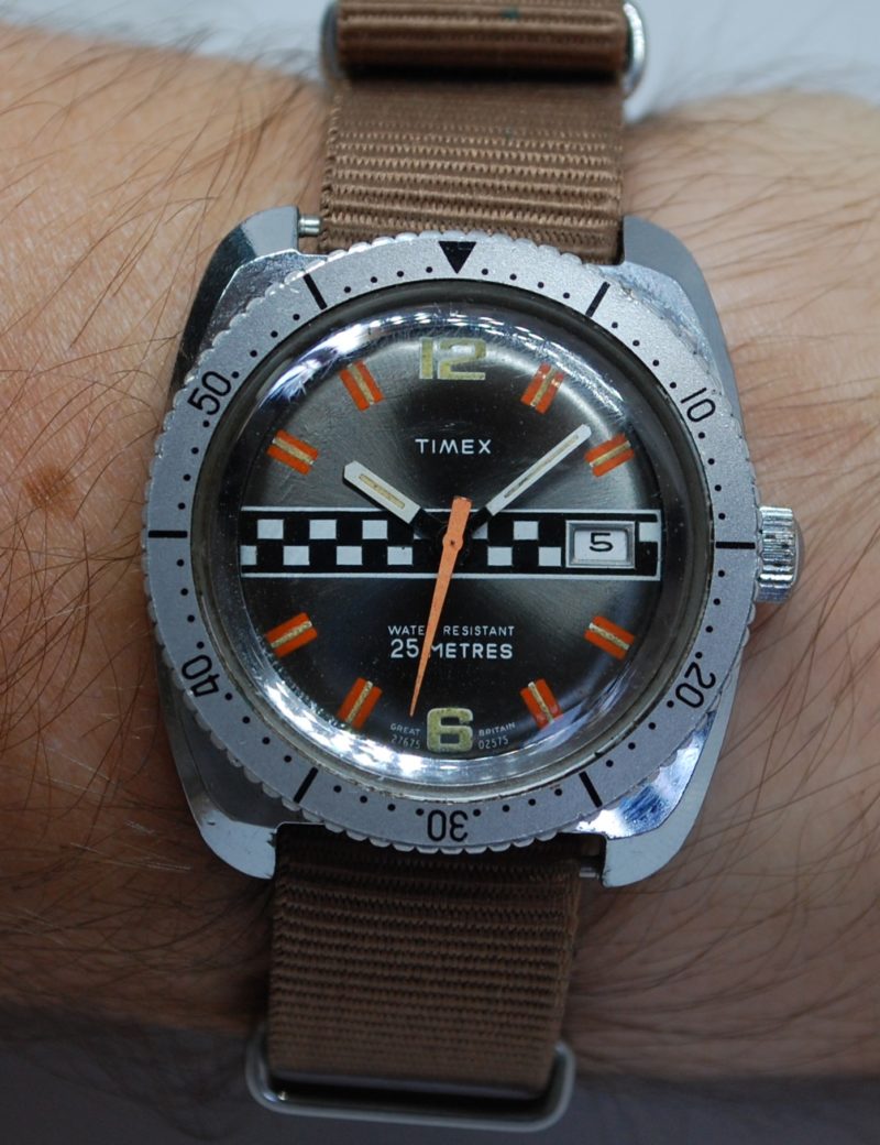 SOLD 1975 Timex racing dial watch - Birth Year Watches