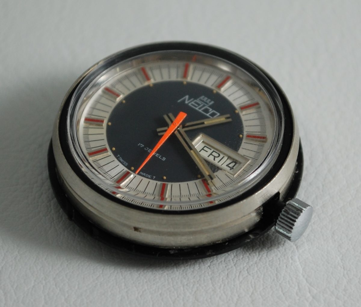 SOLD c1972 Nelco day date NOS - Birth Year Watches