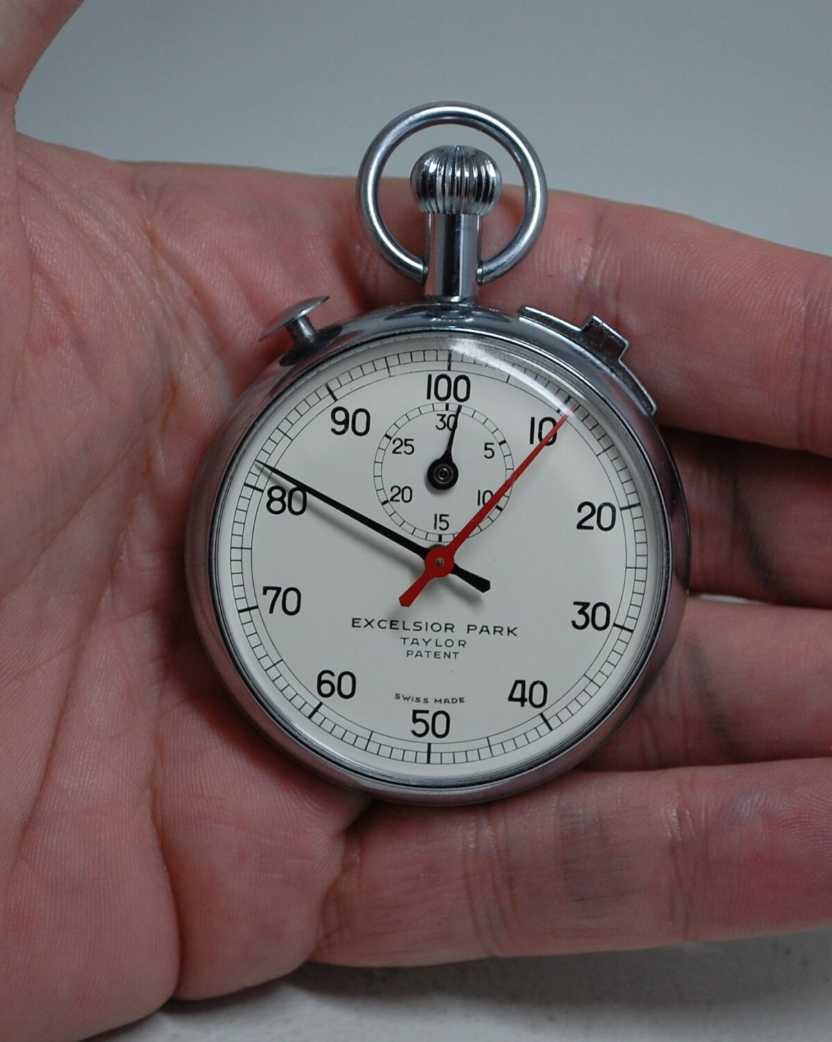 SOLD c1950 Excelsior Park split seconds stop watch - Birth Year Watches
