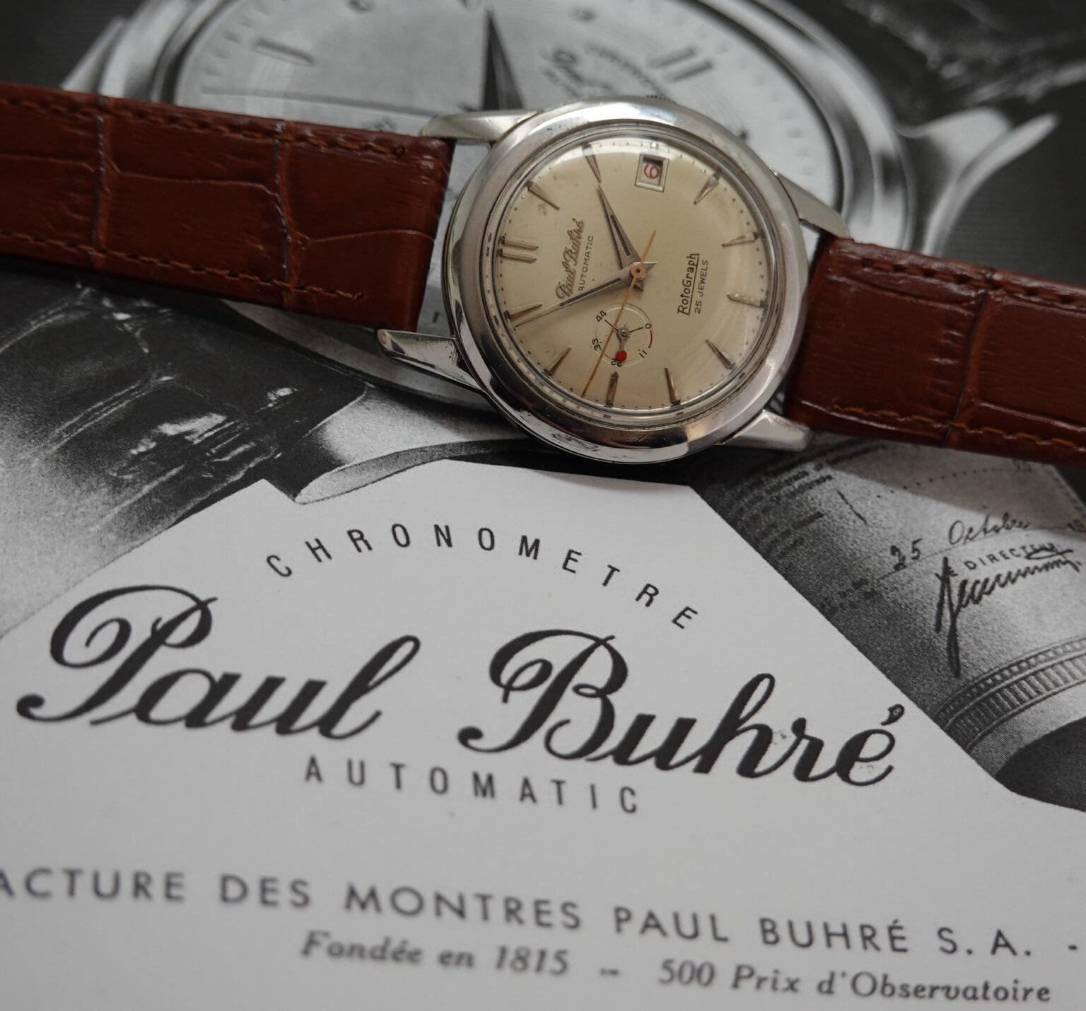 SOLD c1955 Paul Buhré Rotograph - Birth Year Watches