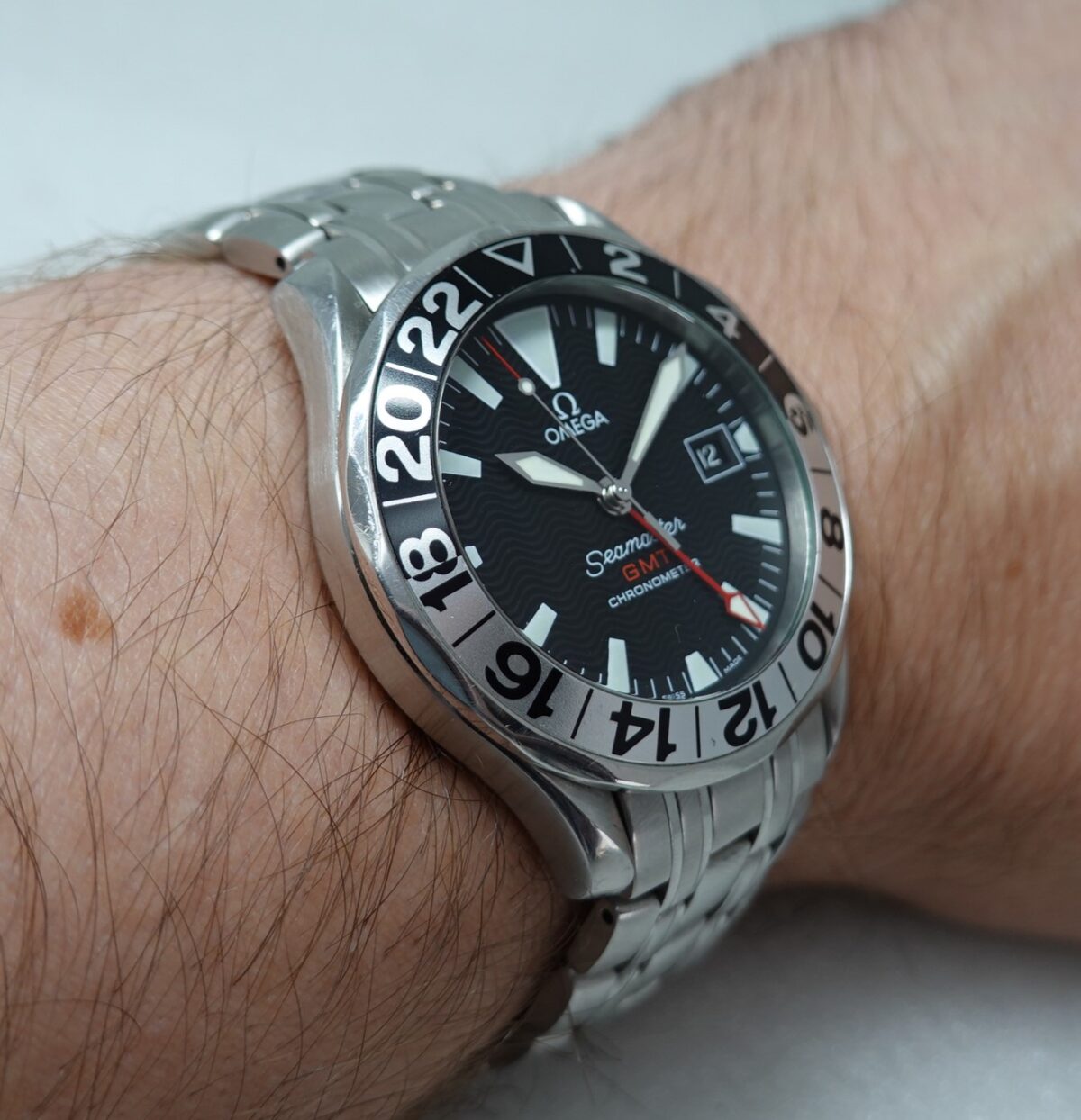 1999 Omega Seamaster GMT 50th Anniversary with box - Birth Year Watches