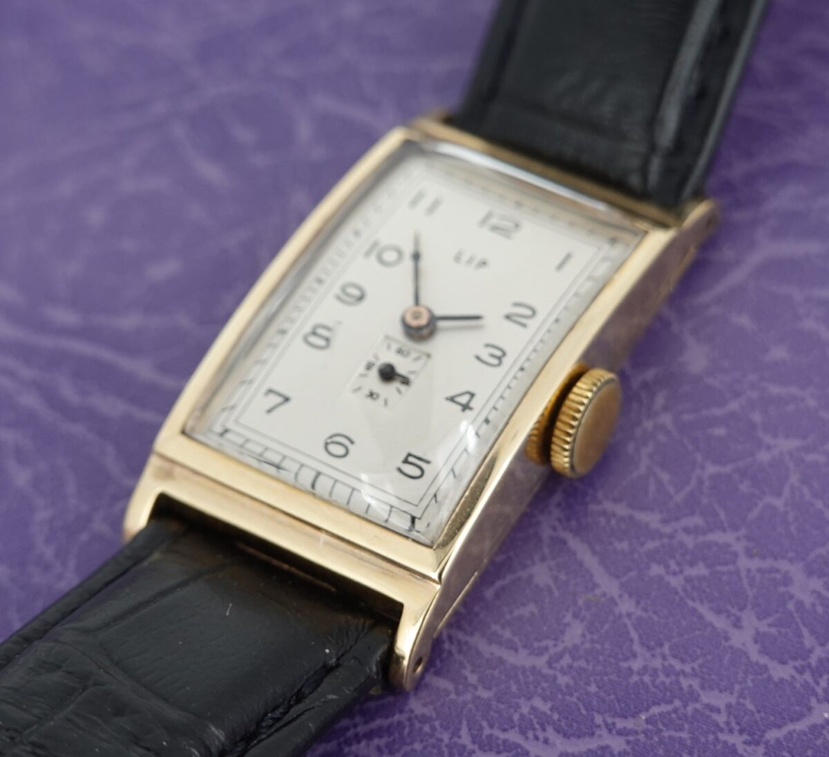 1949 LIP T18 9k Gold Tank - Birth Year Watches